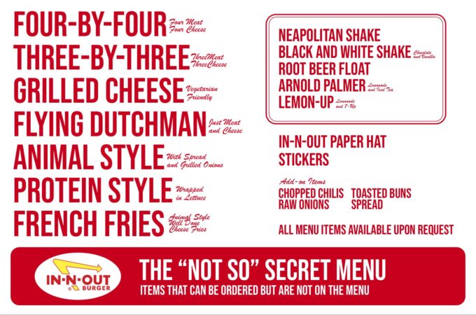 In-N-Out Secret Menu PDF Guide | VICESNOB